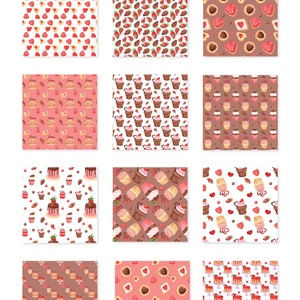 Sweet Love Digital Papers Set, Valentines Day Seamless Pattern With ...