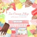 Watercolor Ice Cream Clipart. Ice Cream Shop. Popsicle Summer Clipart ...