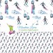 Skiing and Snowboarding Digital Papers Pack, Winter Seamless Pattern ...