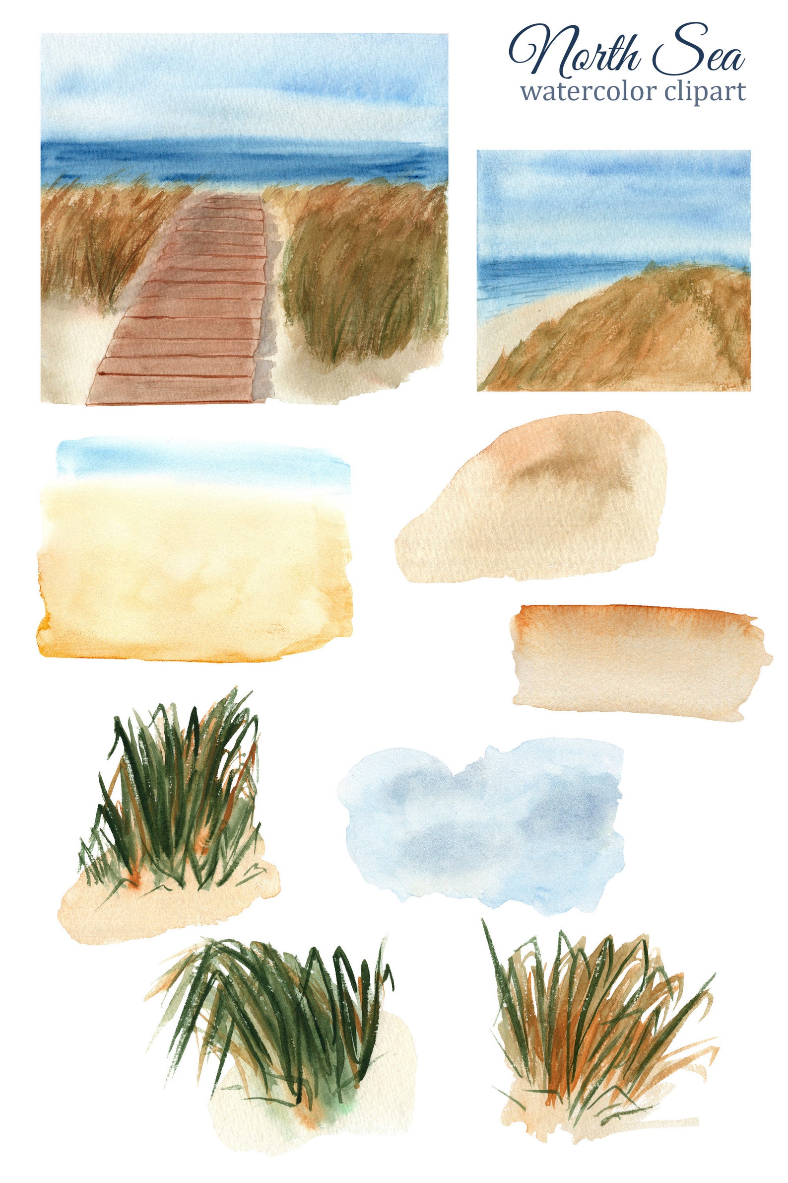 Nautical Watercolor Clipart, North Sea Clipart, Europe Travel ...