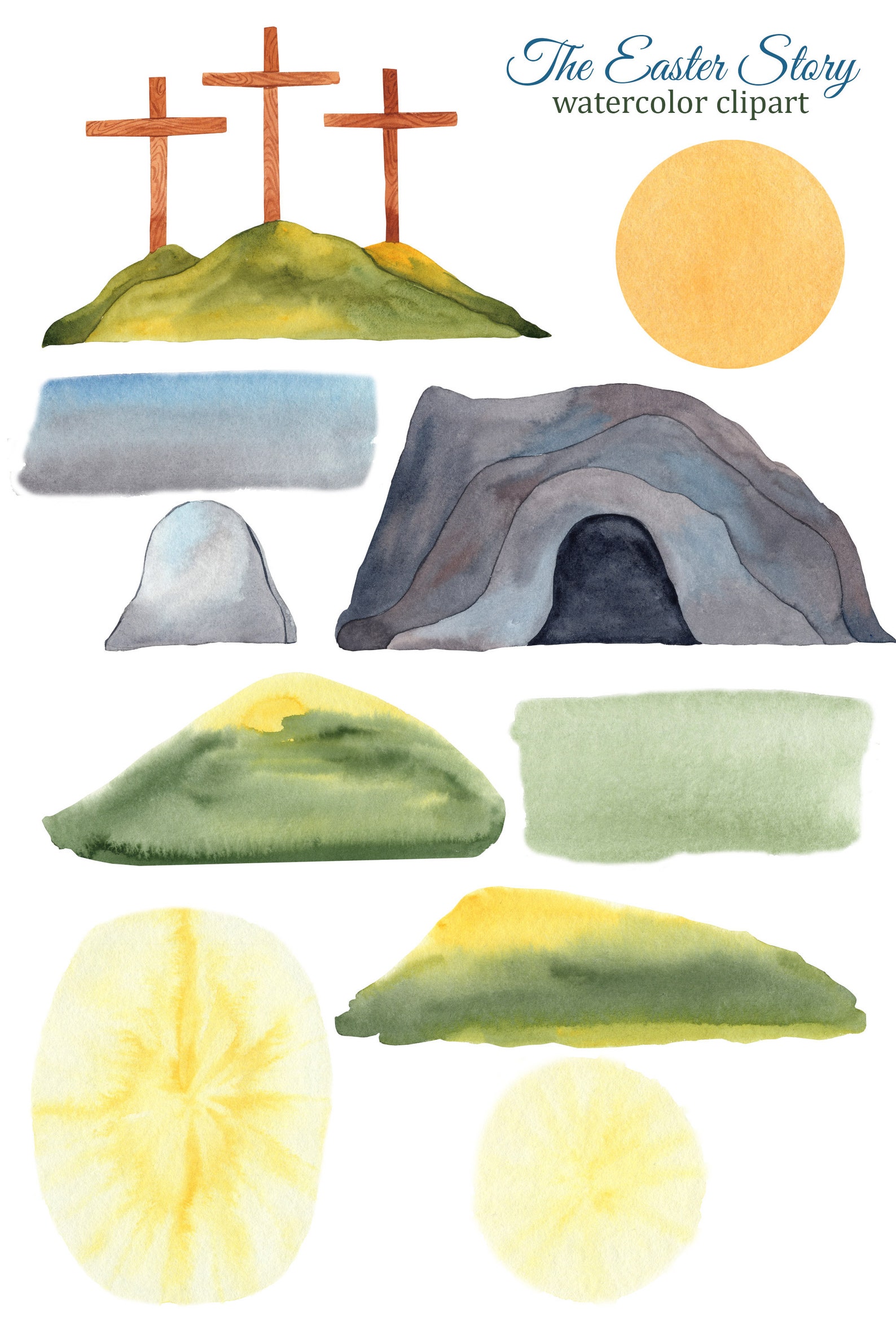 Religious Easter Clipart, the Easter Story, Jesus Risen, Cross PNG ...