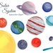 Solar System Watercolor Clipart, Planets, Space Clip Art - Etsy