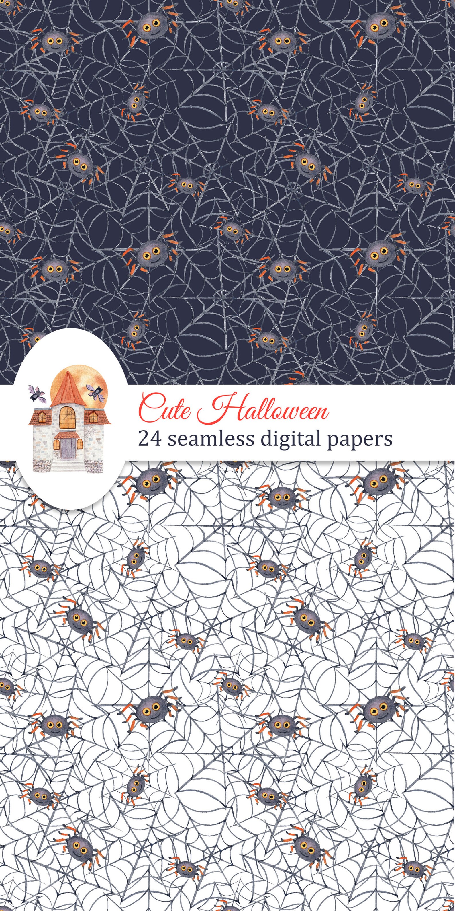 Halloween Digital Paper Halloween Background Kids Seamless - Etsy
