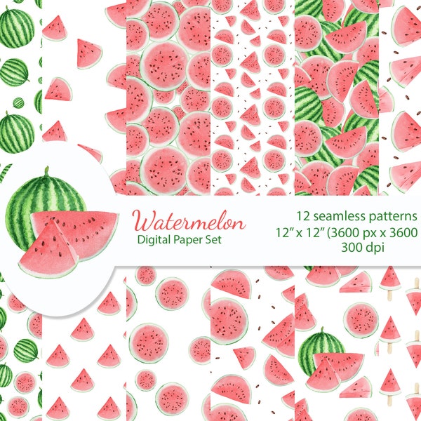 Cocomelon Watermelon Digital Paper - Etsy
