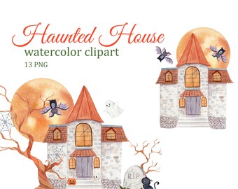 Watercolor Clipart for Halloween. A Set of Printable Stickers: - Etsy