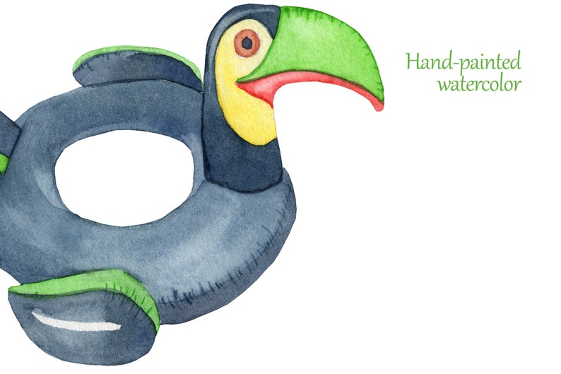 Pool Float Watercolor Clipart. Pool Party Birthday Clipart - Etsy