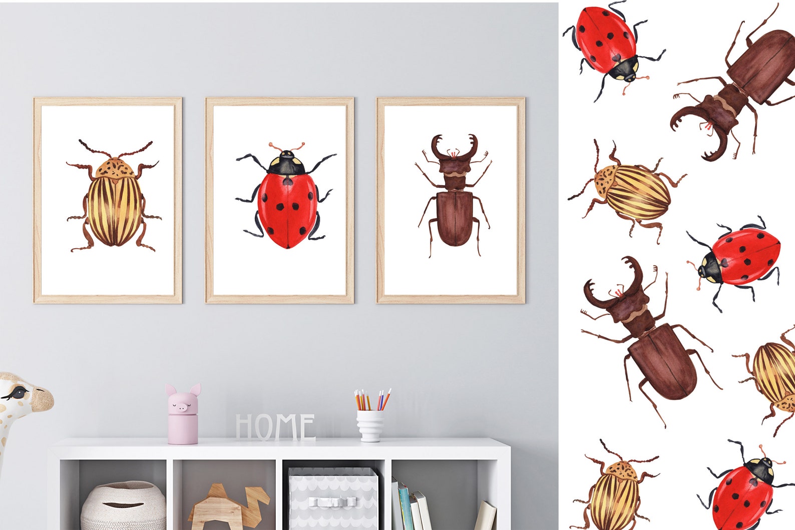 Insects Watercolor Clipart Minibeast Clipart Summer Clipart - Etsy