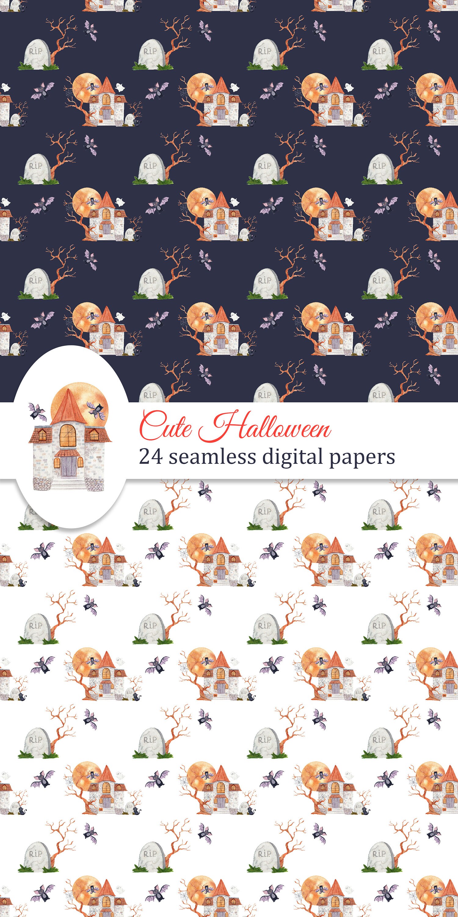 Halloween Digital Paper Halloween Background Kids Seamless - Etsy