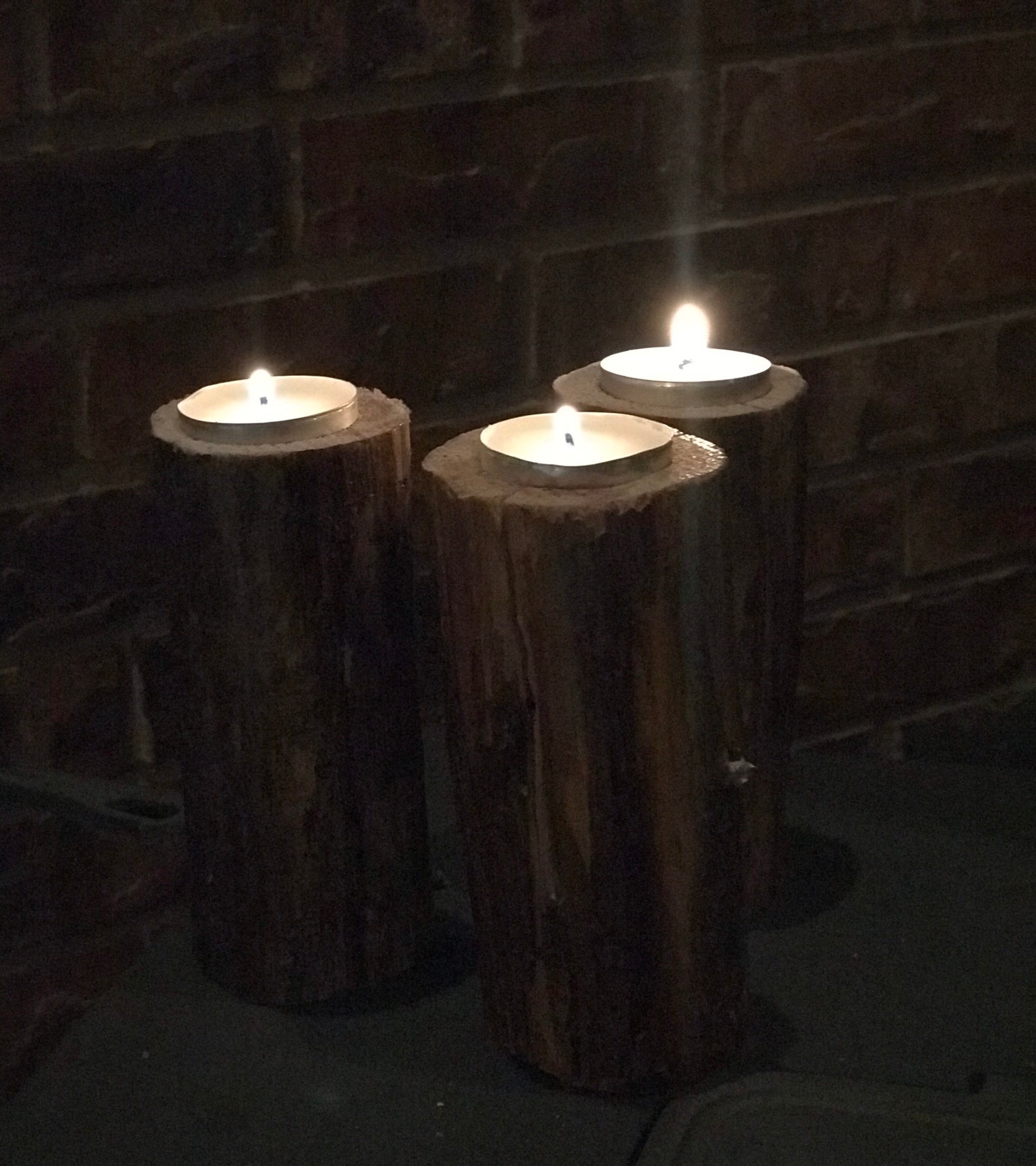 Cedar Candlesticks Rustic Wood Candles Reclaimed Wood | Etsy