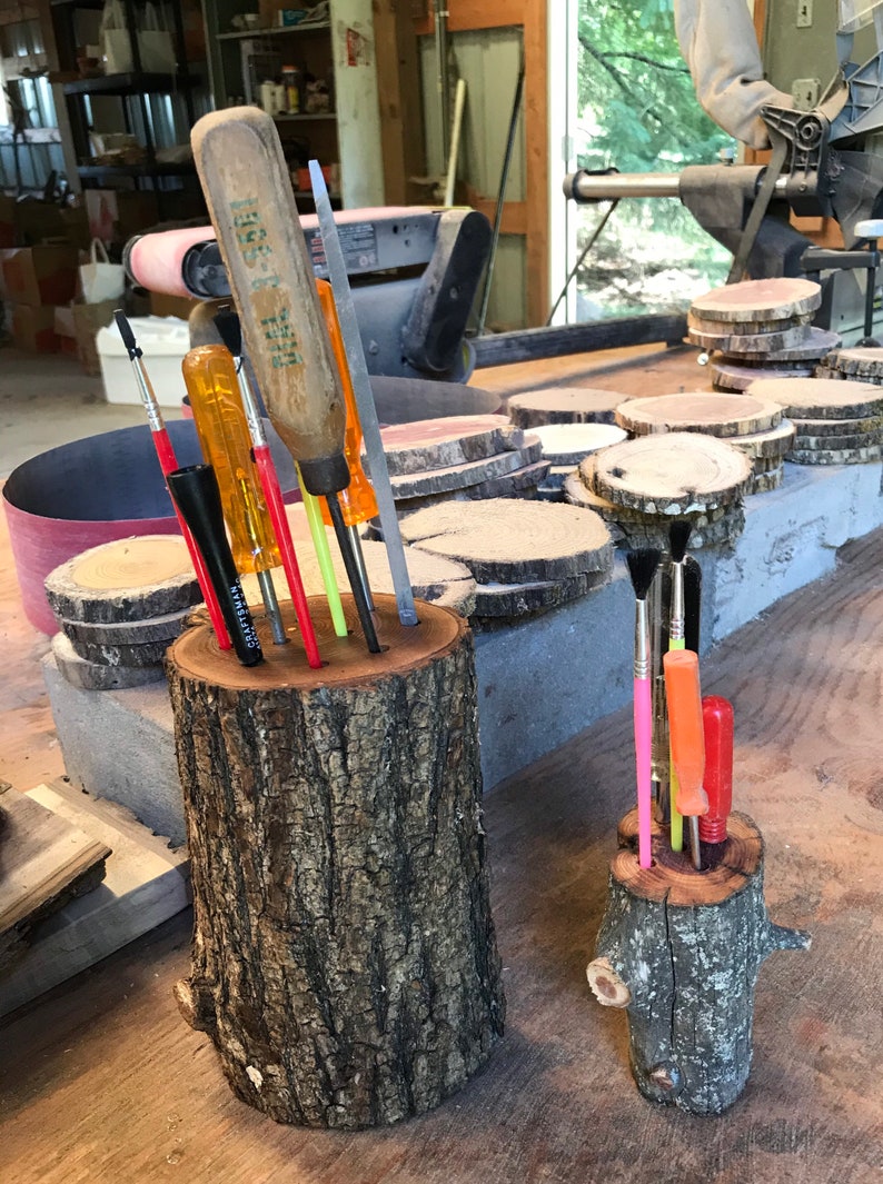 Tree Branch Tool Caddy Pencil Paintbrush Holder. Unique | Etsy