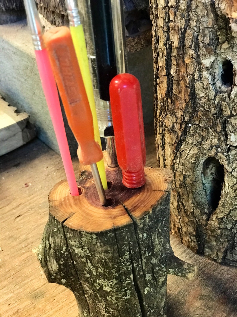 Tree Branch Tool Caddy Pencil Paintbrush Holder. Unique | Etsy