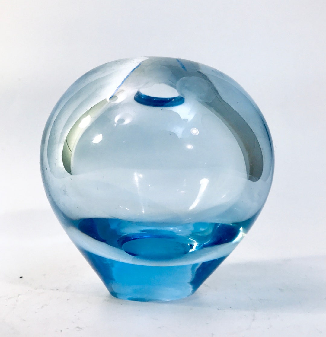 Vintage per Lutken Holmegaard Light Blue Rondo Glass Bud Vase 3.5 ...