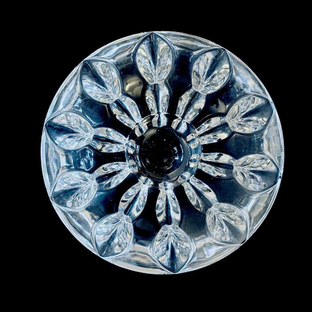 REED & BARTON Crystal Equinox Round Tealight Candle Holder 6" Miller ...