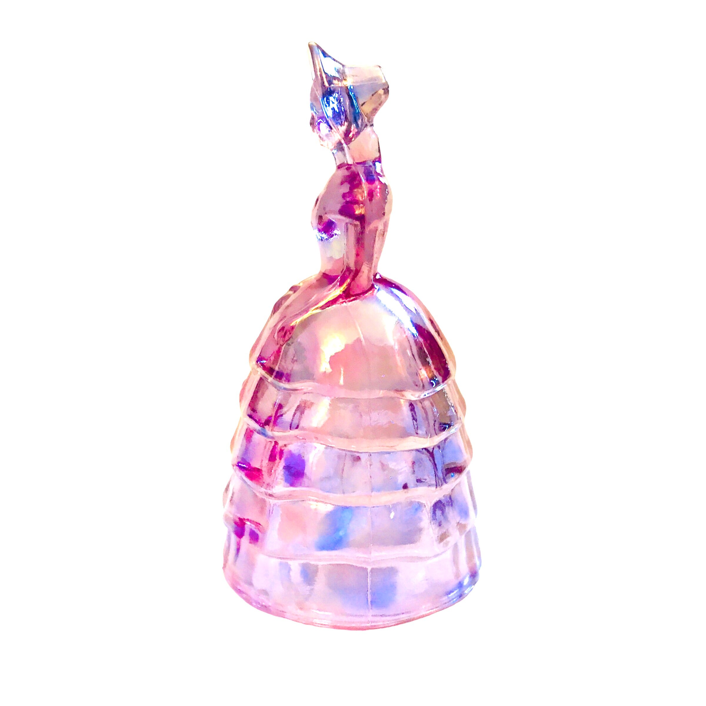 Summit Carnival Glass Melanie Southern Belle Lady Pink Iridescent ...
