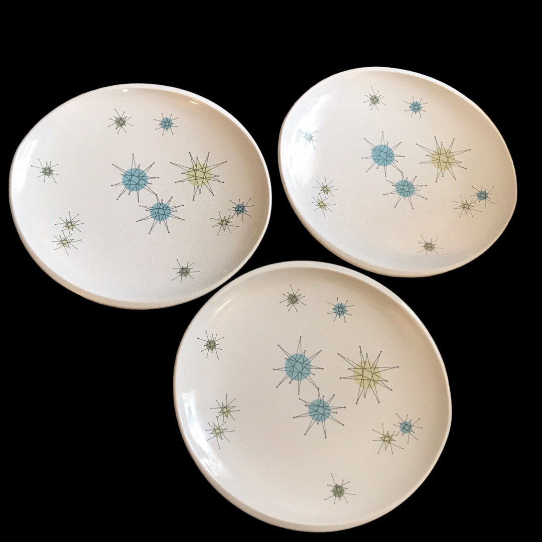 Franciscan Atomic Starburst MCM Dinner Plates 10.5 Set of 3vintage ...