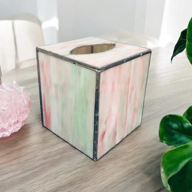 Stained Glass Tissue Box - Etsy