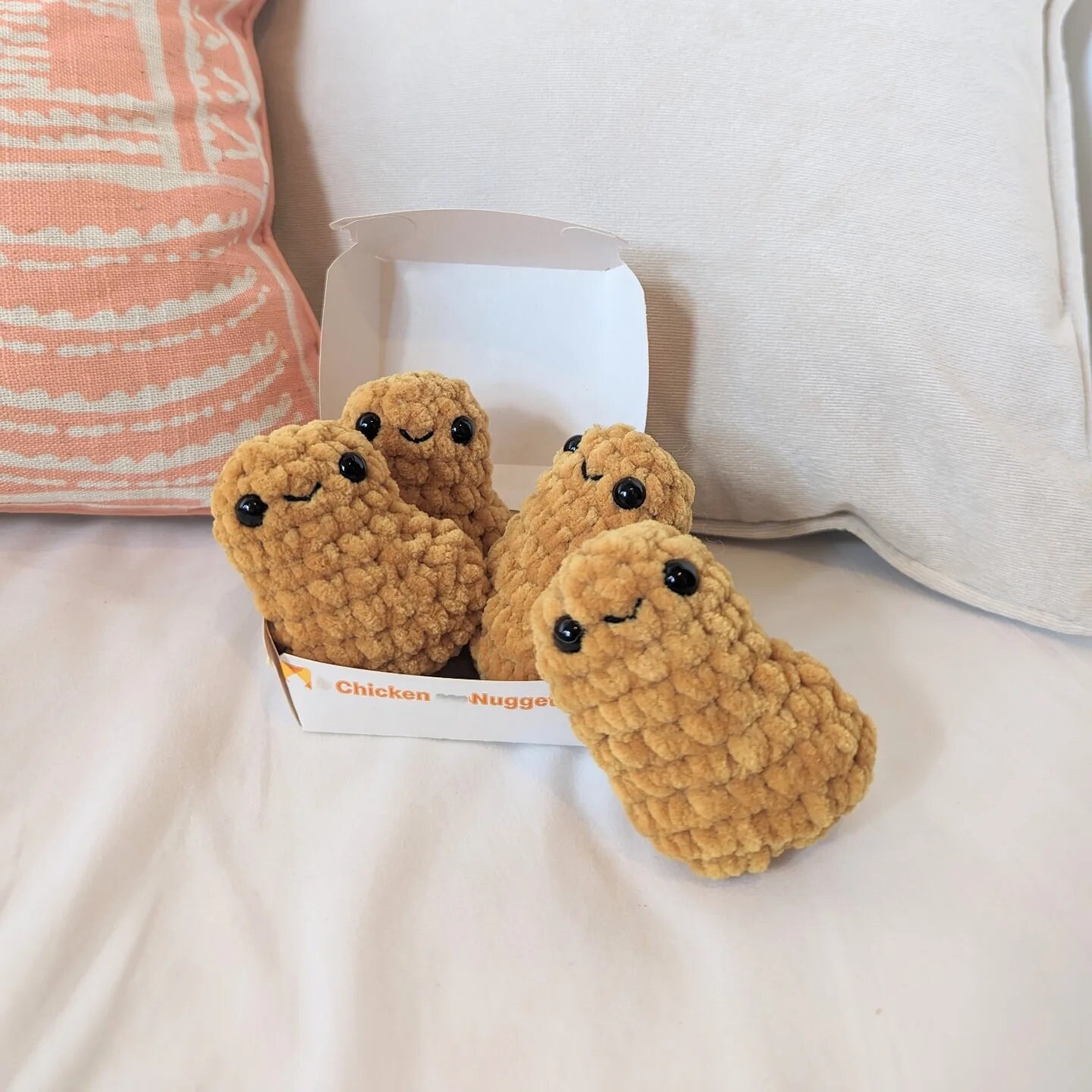 Crochet Chicken Nugget Plush, Amigurumi Chicken Nugget - Etsy