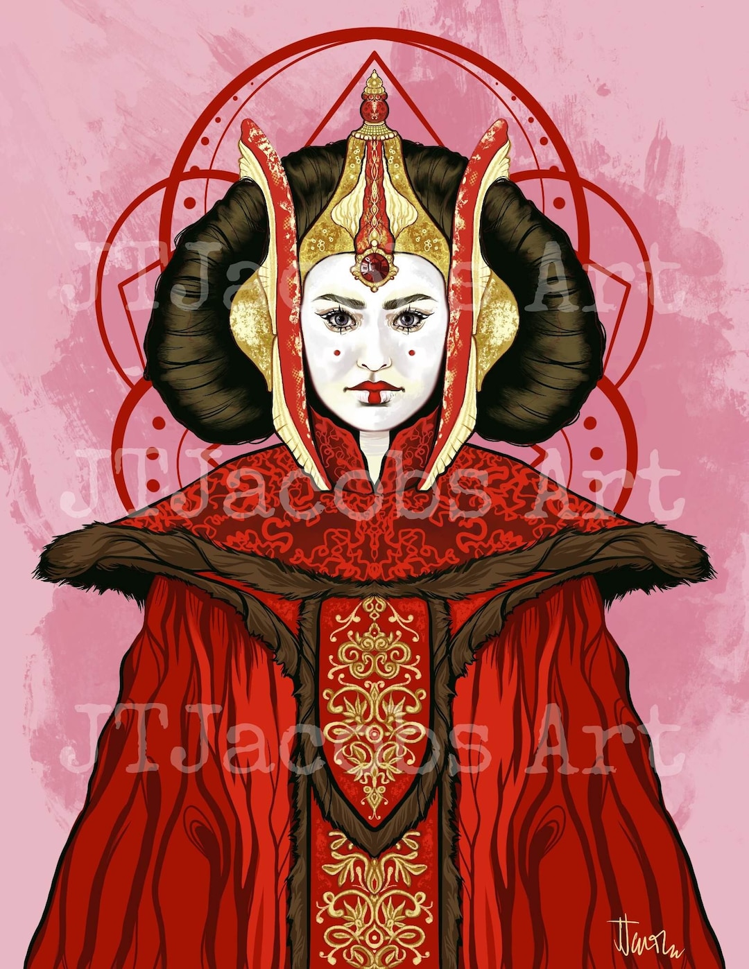 Padme Amidala Giclee Art Print, Star Wars Fan Art, - Etsy