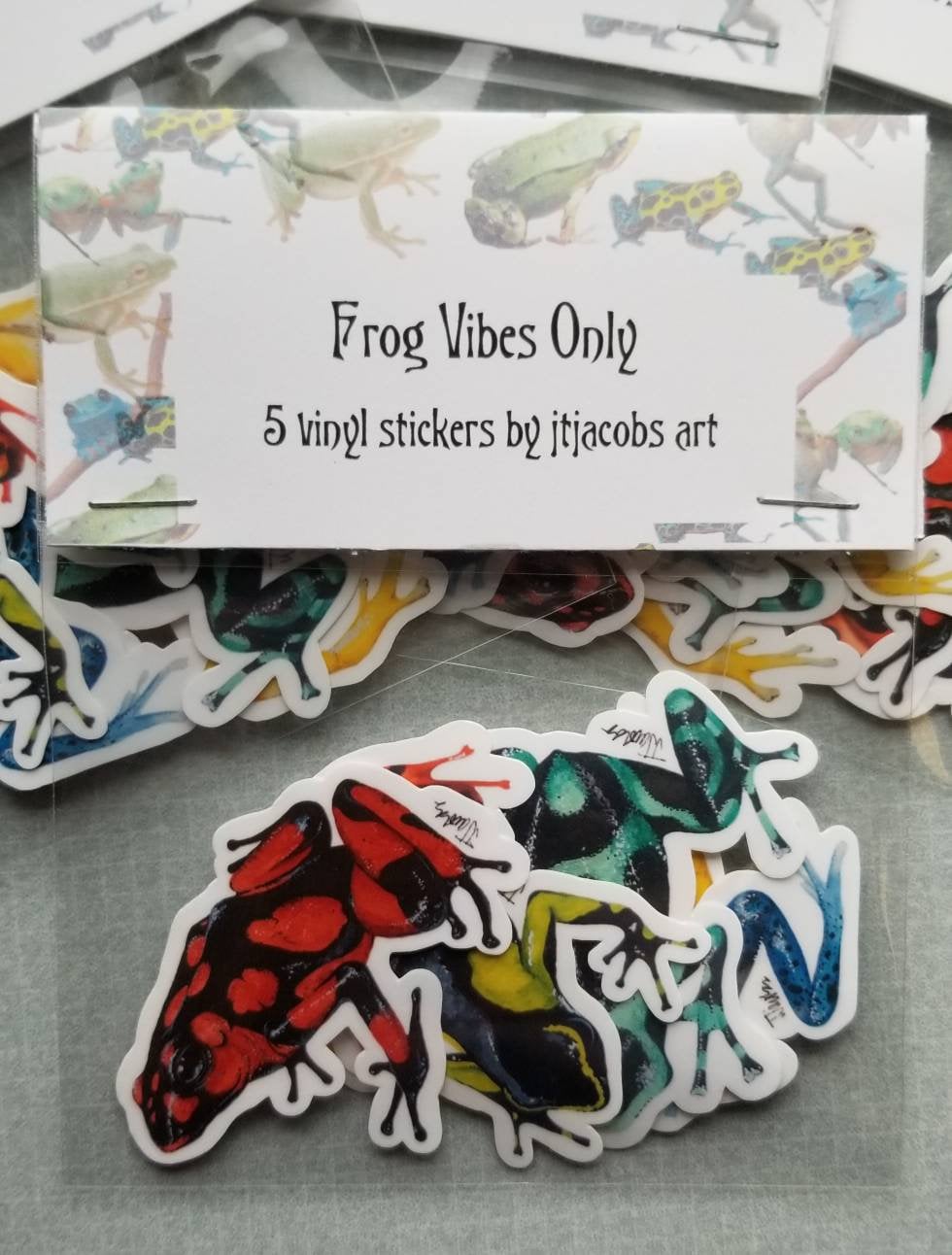 Frog Vibes Only Dart Frog Stickers Frog Stickers Frog Art - Etsy