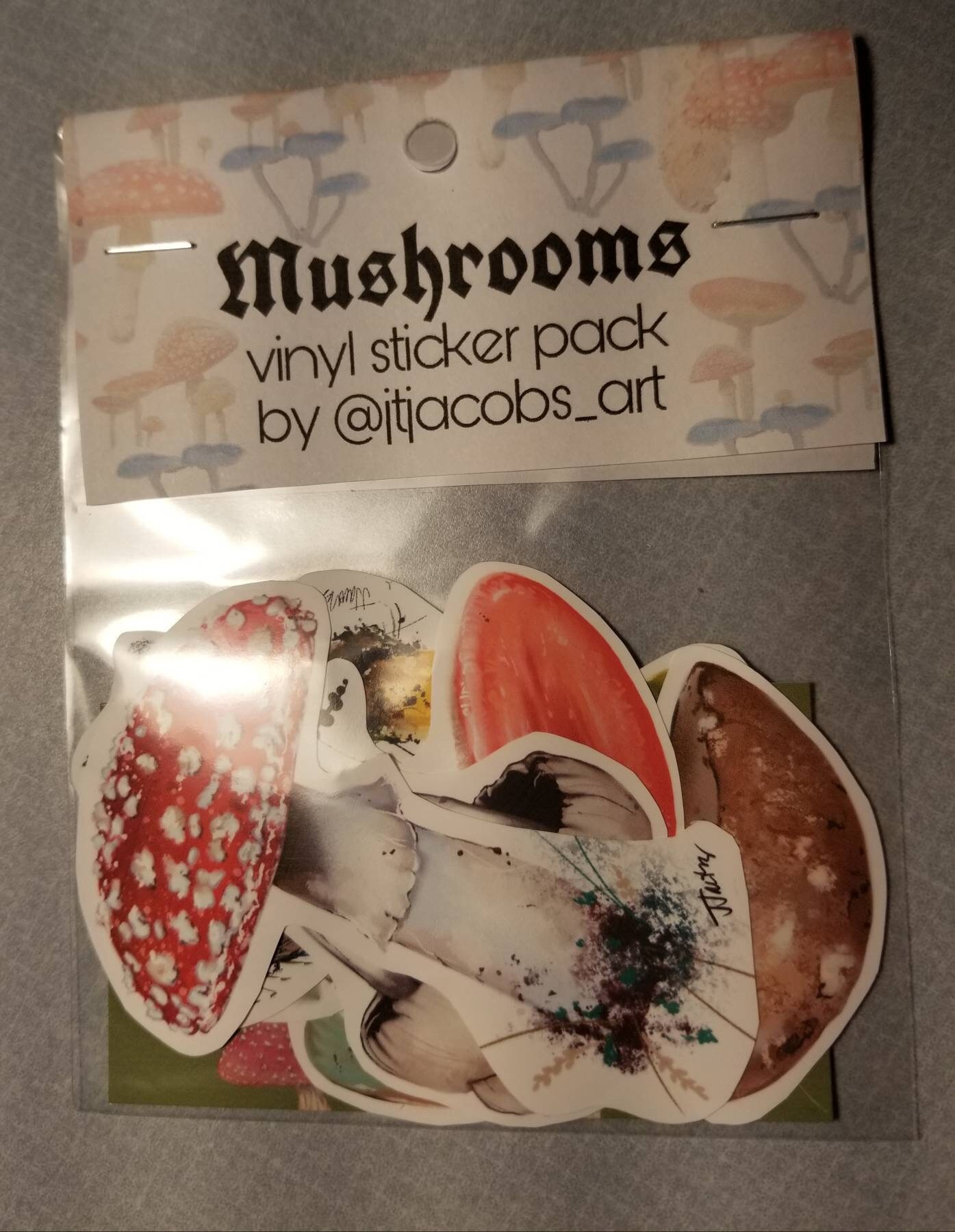 Mushroom vinyl sticker pack mushroom illustrations mushroom | Etsy