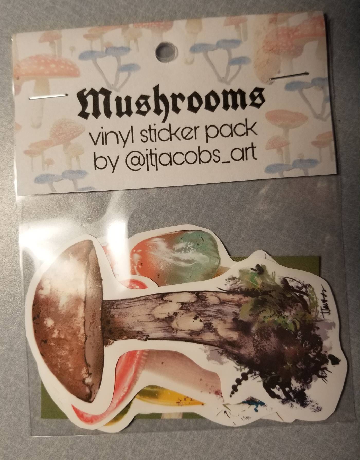 Mushroom vinyl sticker pack mushroom illustrations mushroom | Etsy
