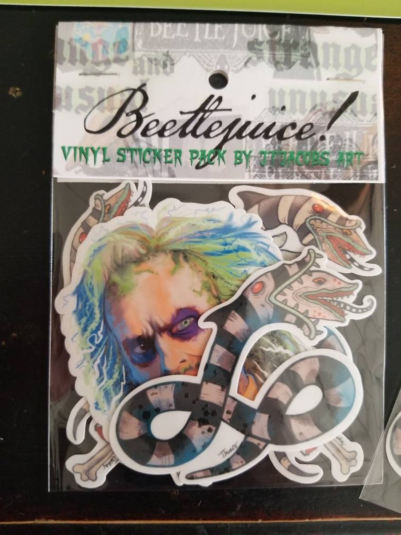 Beetlejuice LG Vinyl Sticker Pack - Etsy