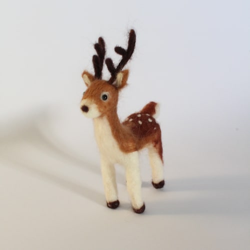 Cute Needle Felt Deer - Etsy