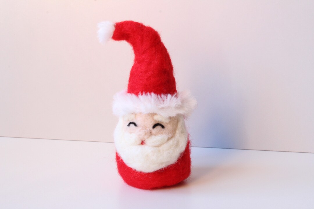 Adorable Needle Felted Santa Decoration - Etsy