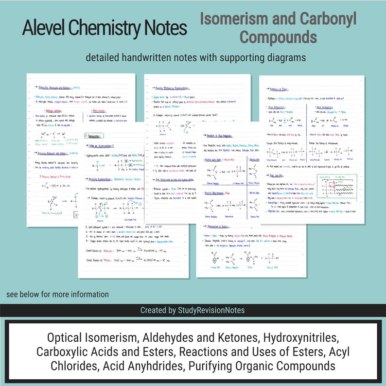 Chemistry Notes: AQA Unit 3 Section 5 Isomerism and Carbonyl Compounds ...