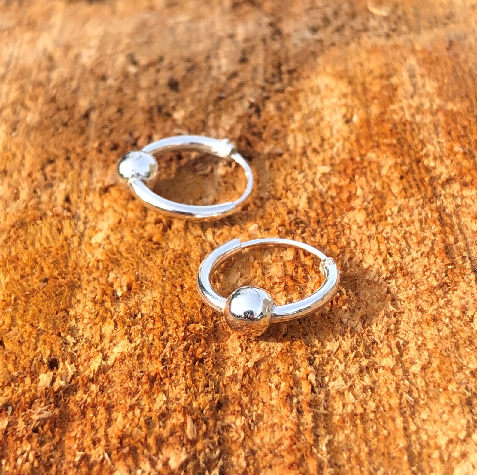 Sterling Silver Ball Sleeper Earrings | Etsy