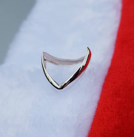 Sterling Silver Double Chevron Ring | Etsy