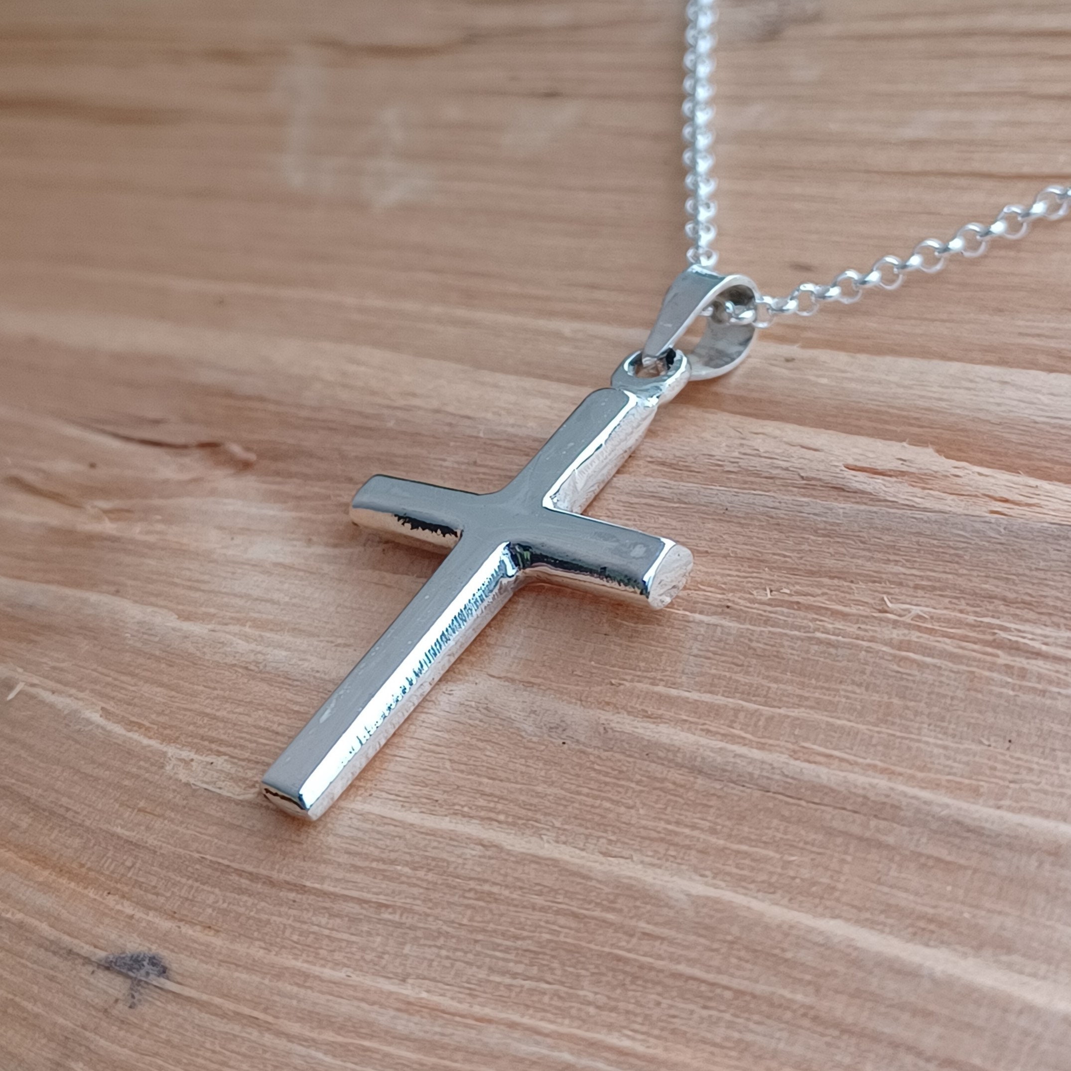 Etsy sterling silver cross necklace store