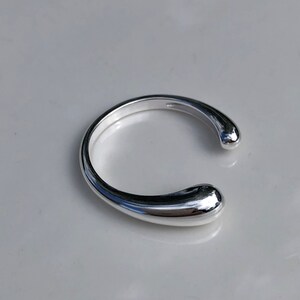 Sterling Silver Adjustable Waterdrop Ring - Etsy UK