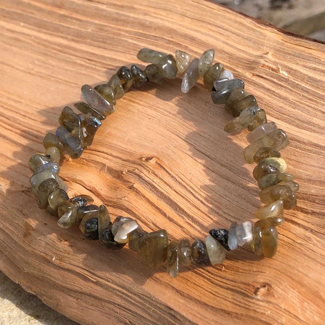 Labradorite Gem Chip Bracelet - Etsy