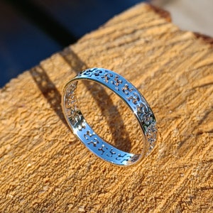 Sterling Silver Filigree Lace Pattern Ring - Etsy