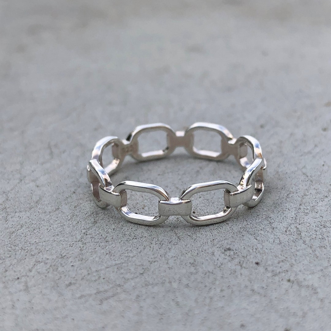 Sterling Silver Links of Strength Ring - Etsy