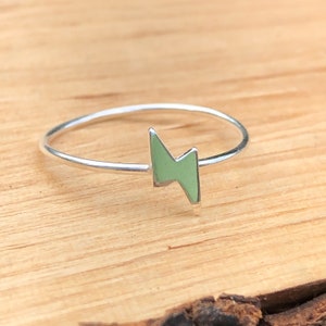 Sterling Silver Lightening Ring - Etsy