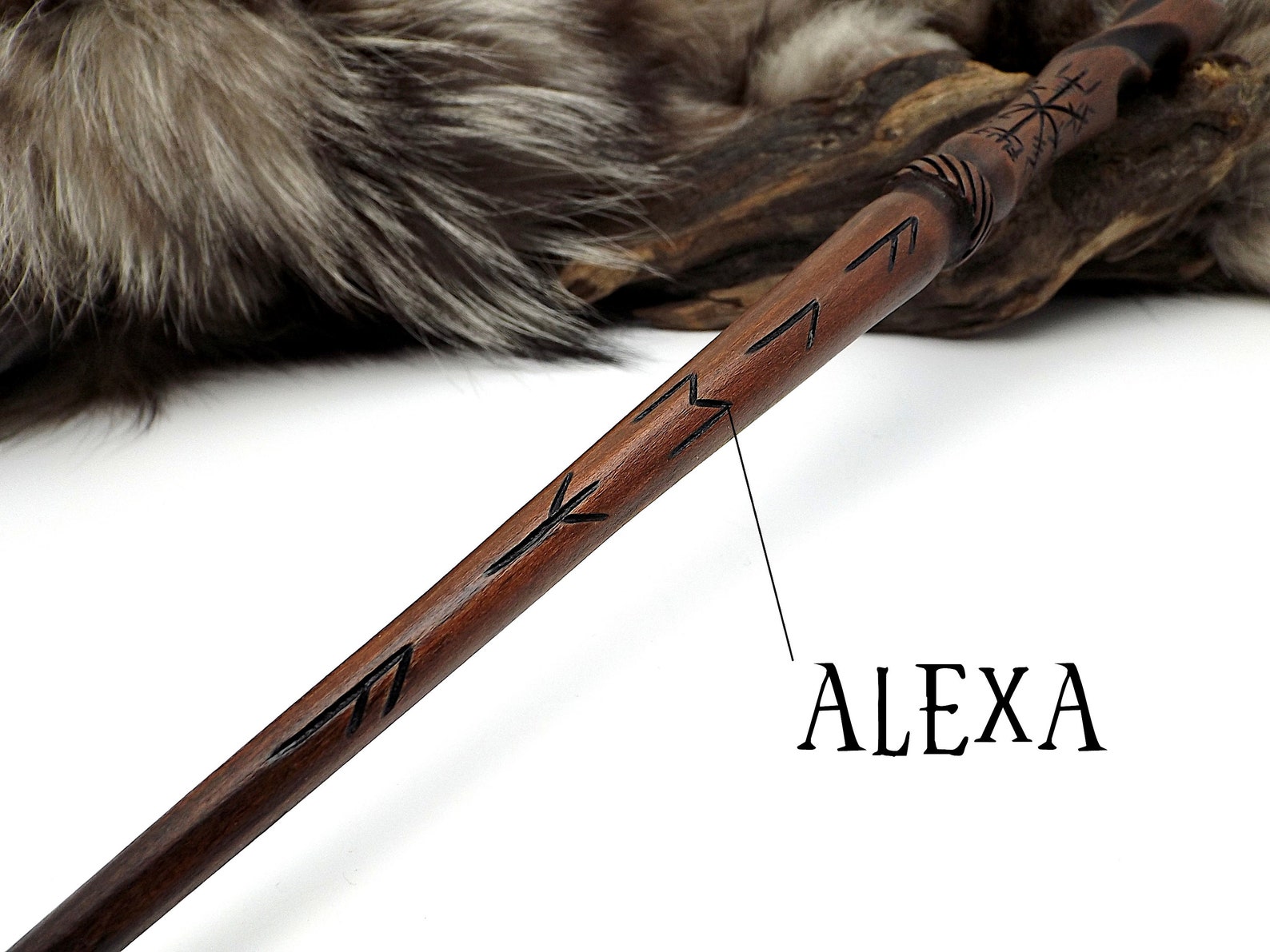 On Measure RUNES engraving Wooden Wand Nordic Viking | Etsy