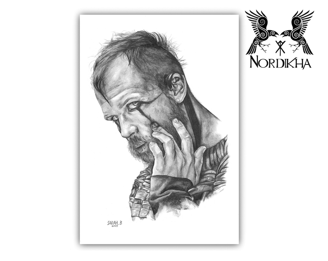 Portrait Floki Vikings Floki Drawing A4 Format Digital - Etsy