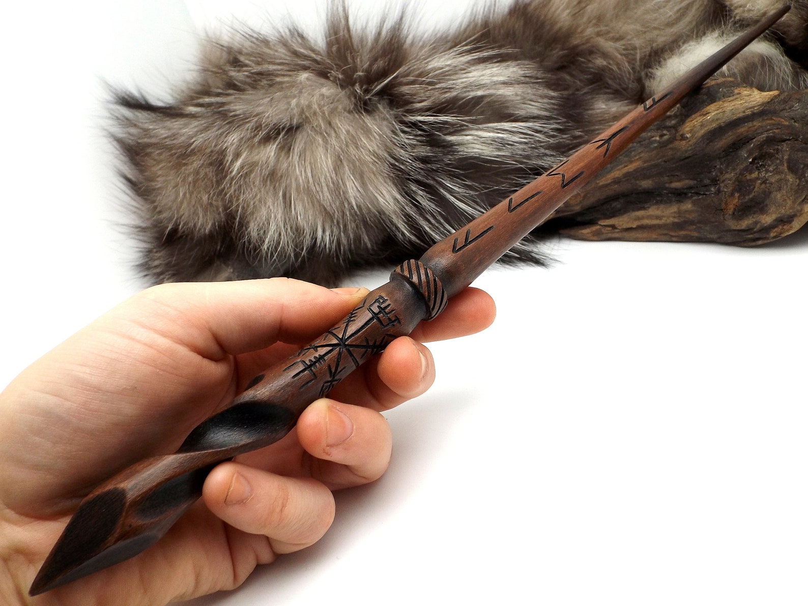 On Measure RUNES engraving Wooden Wand Nordic Viking | Etsy