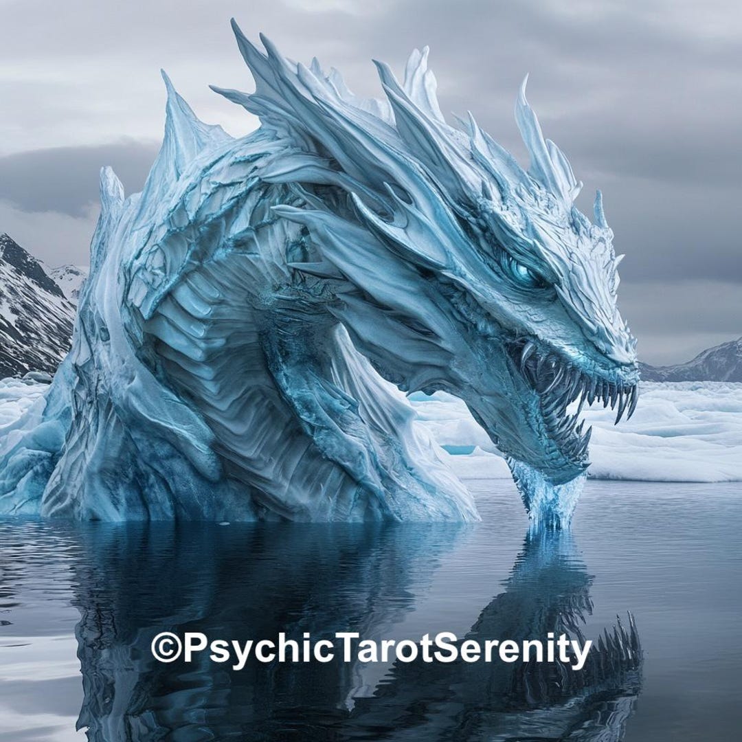 Western Ice Dragon Spirit Companion. Conjuring, Remote Binding. Alpine ...