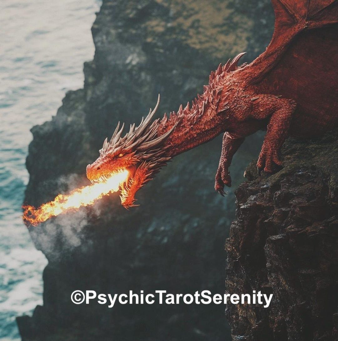 Fierce Red Dragon Spirit Companion. Conjuring. Remote Binding ...