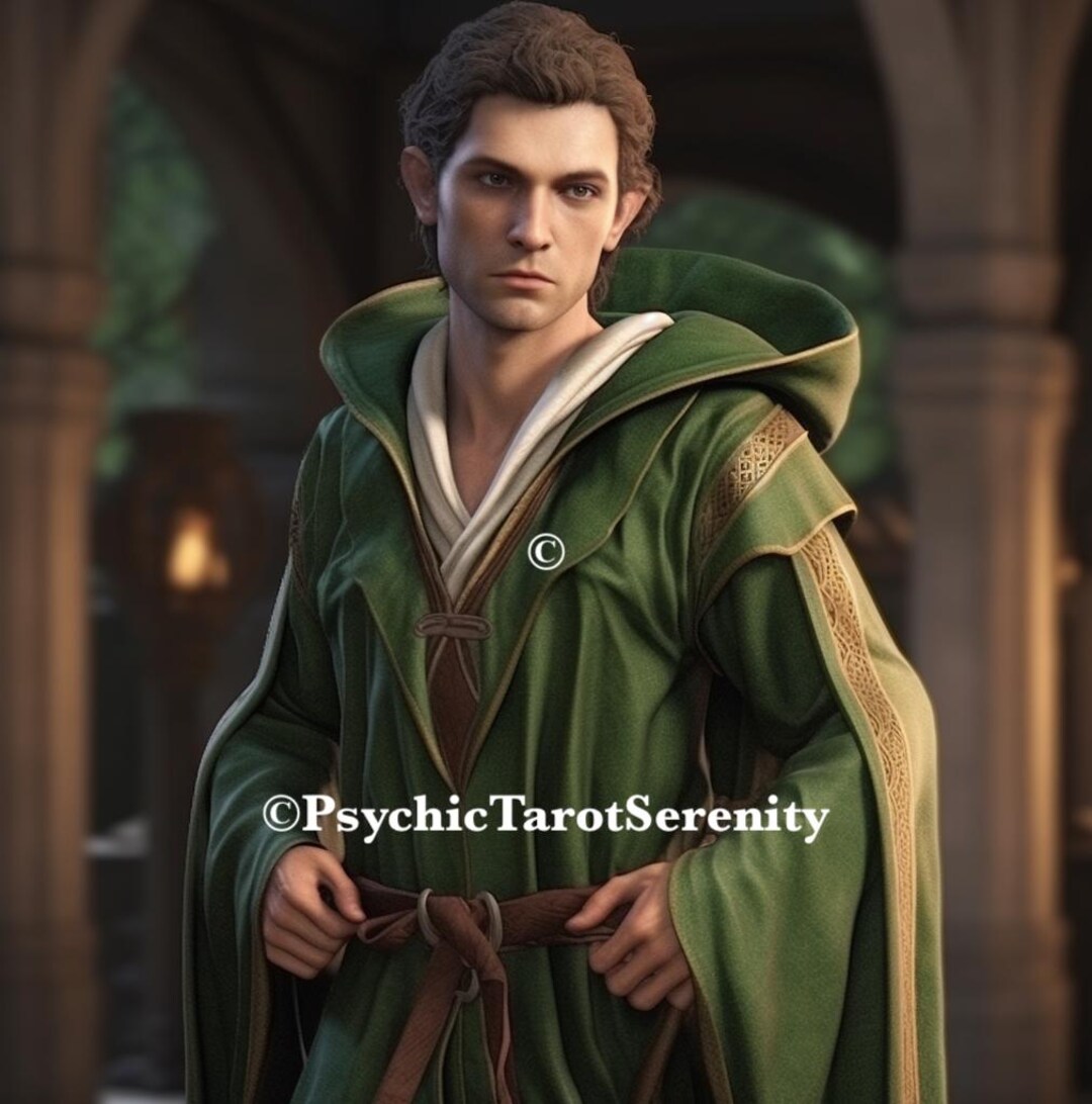 Handsome High Elf Spirit Companion. Conjuring. Binding Nurture Peace ...