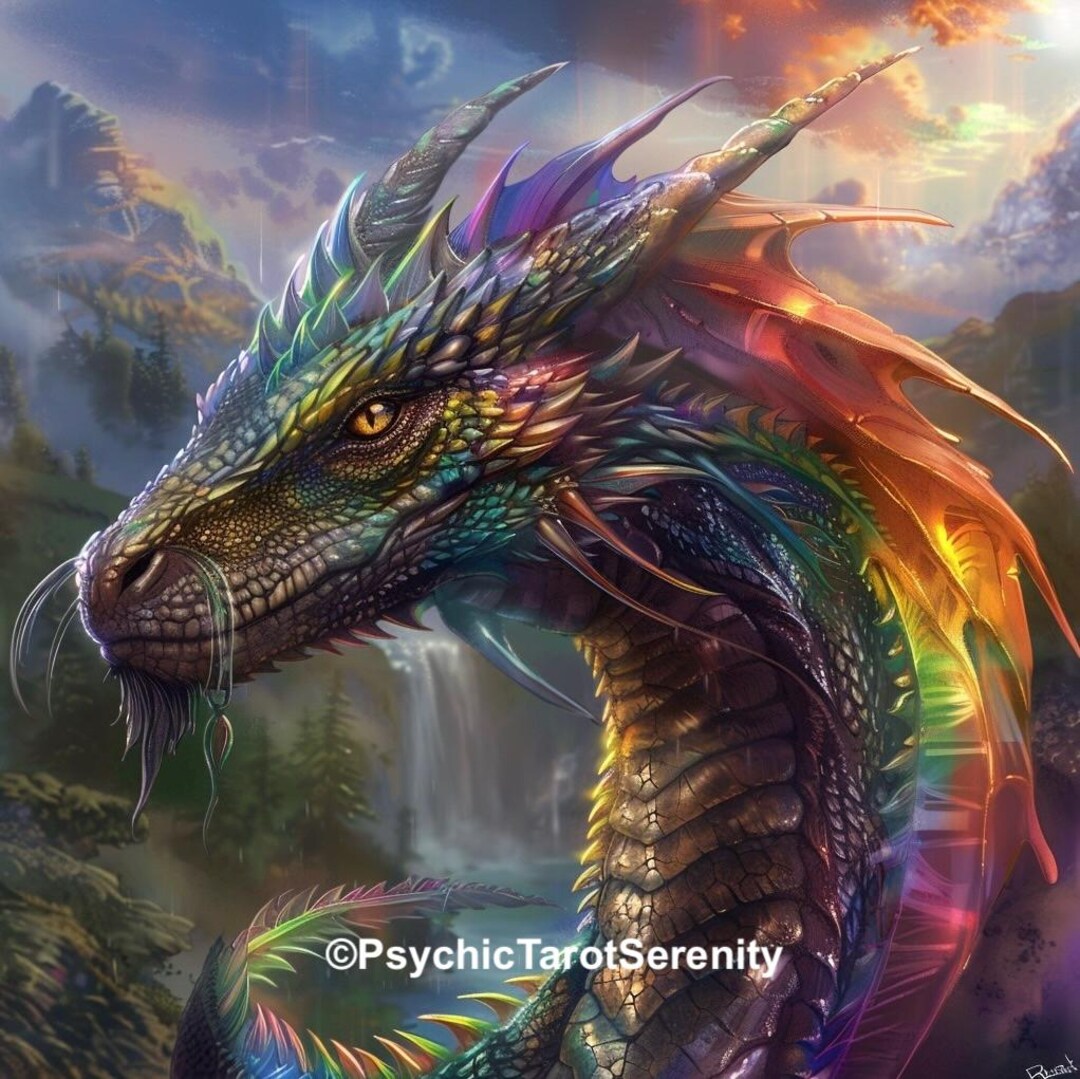 Rainbow Dragon Spirit Companion. Conjuring. Balance, Friendly, Chakra ...