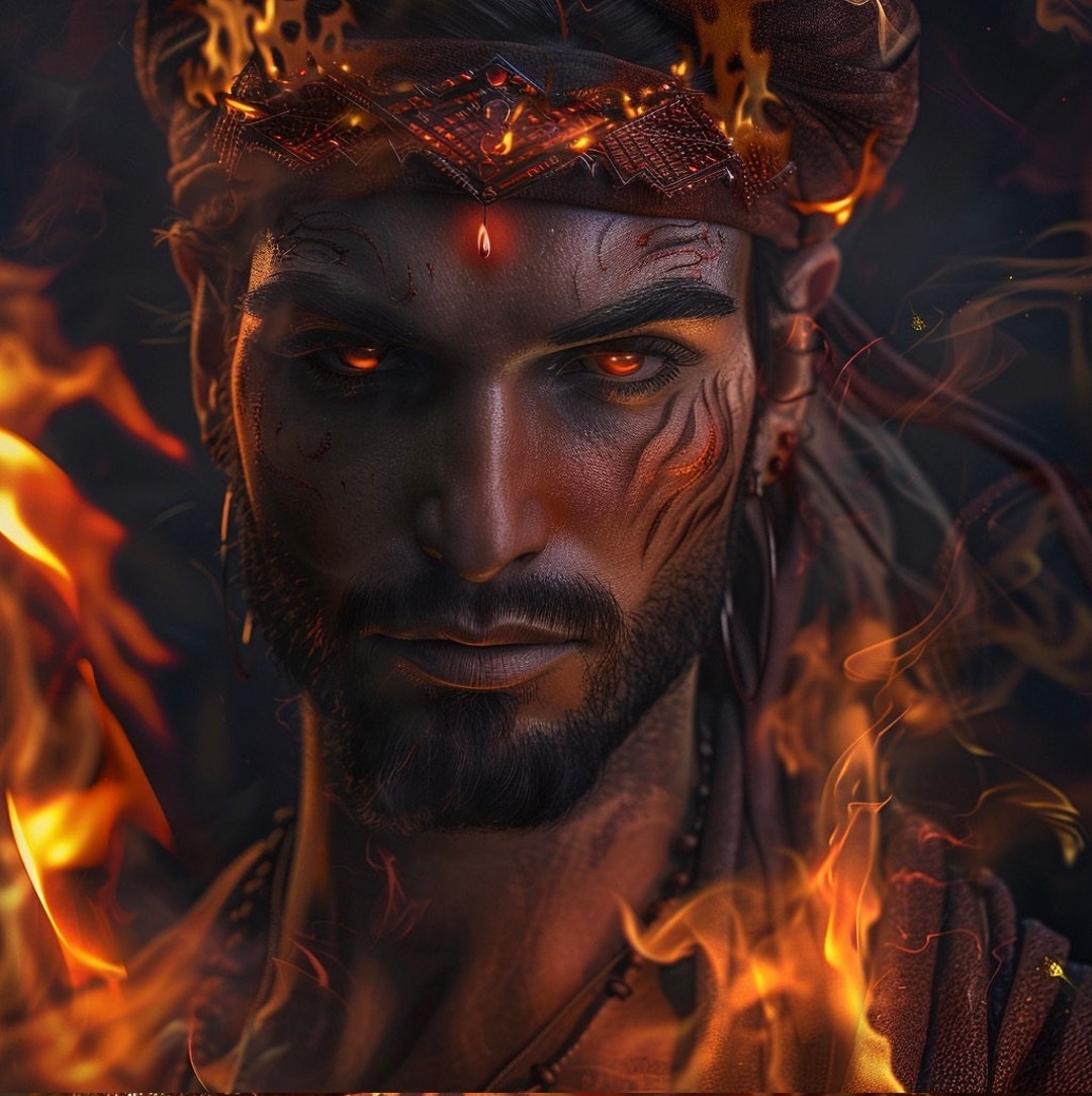 Handsome Arabian Fire Djinn Spirit Companion Conjuring Remote Binding ...