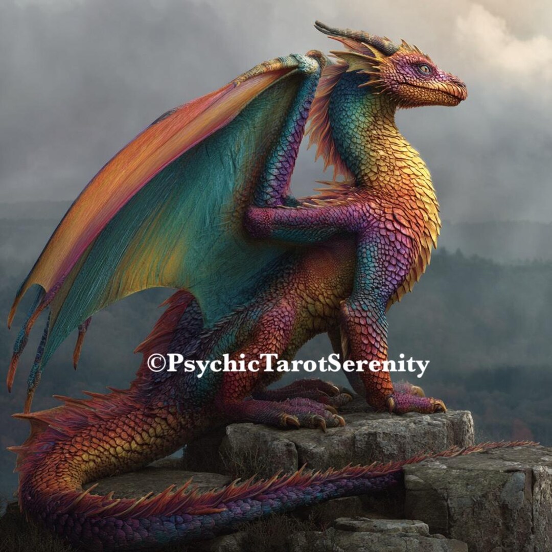 Rainbow Dragon Spirit Companion Conjuring Balance Friendly Chakra - Etsy