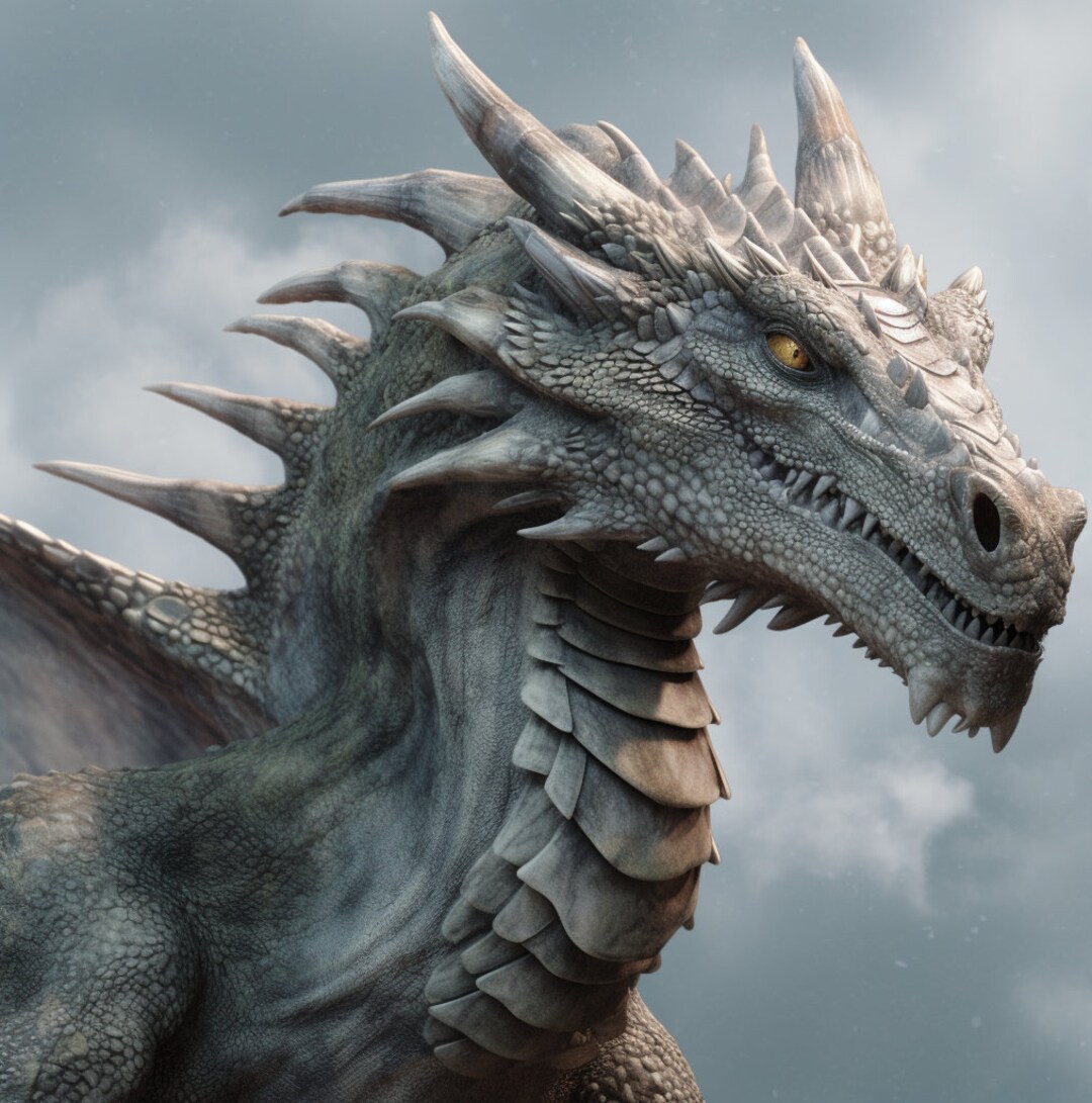 Rare Grey Dragon Spirit Companion. Travel Safety Adventure New ...