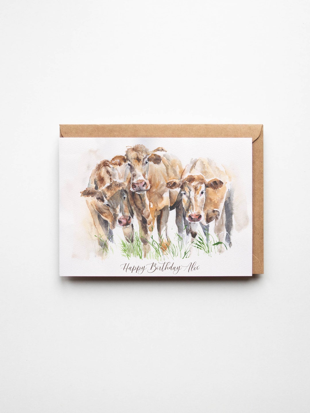 Cow Birthday Card / Country Birthday Card / Farmers Card / Rustic ...