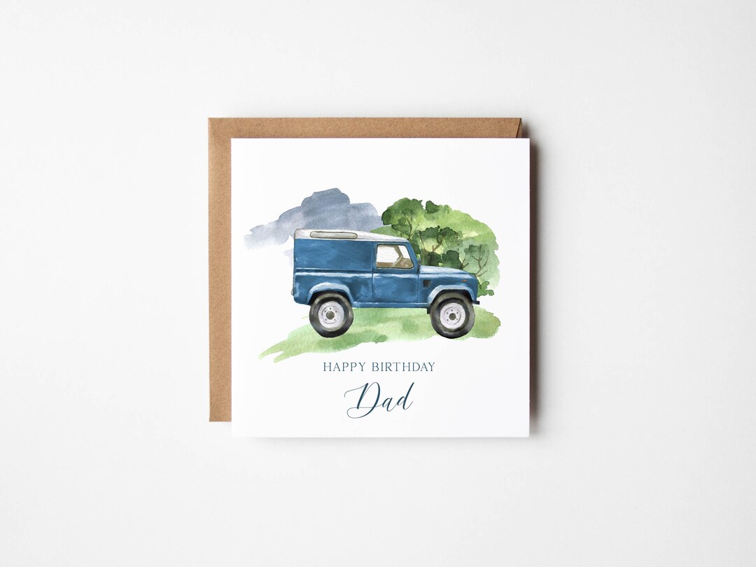4 X 4 Birthday Card / Mens Country Birthday Card / Land Rover Card ...