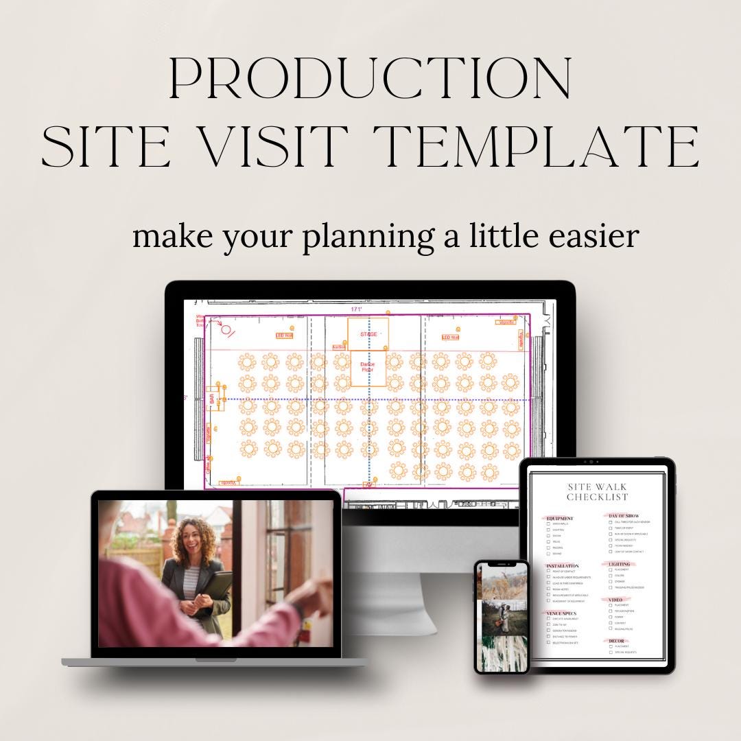 Site Visit Checklist Template for A/V & Production - Etsy
